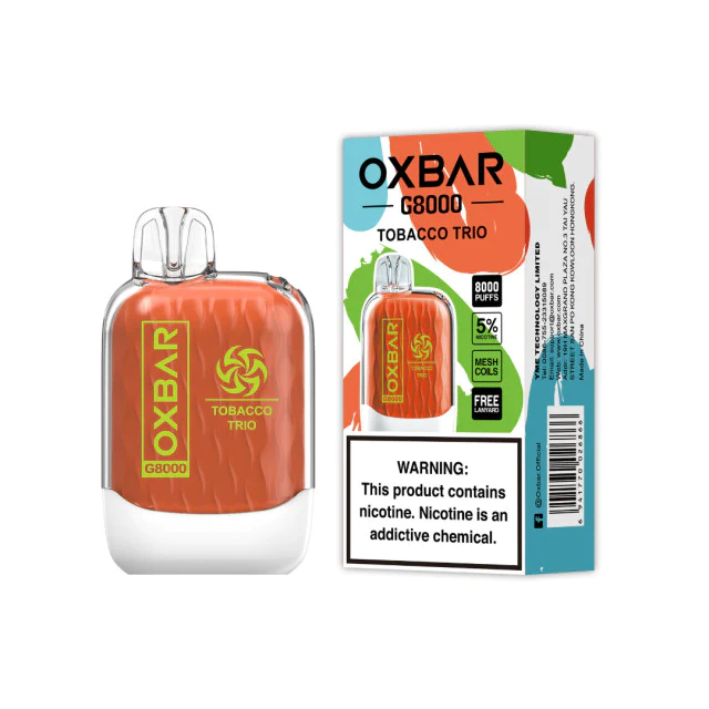 OXVA OXBAR Tobacco Trio G8000 Disposable Pod 8000 PUFFS