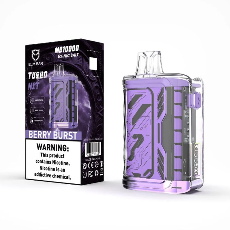 Elm Bar Turbo Hit Berry Bust 10000 Puffs | Best Price In Pakistan